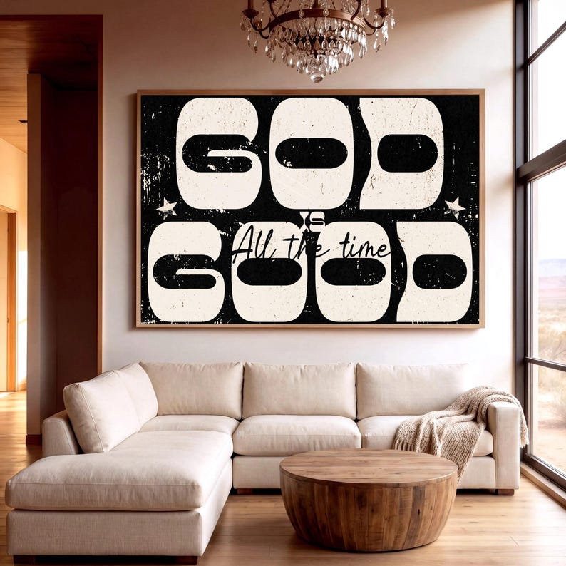 God is Good Print, Western Christian Artwork, Bible Verse Scripture ...