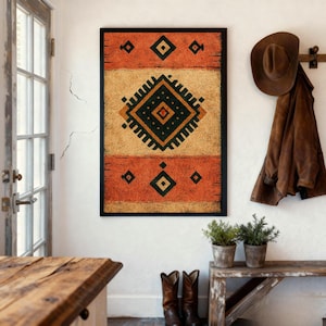 Western Decor Rustic Style Southwestern Abstract, Cabin Farmhouse ...