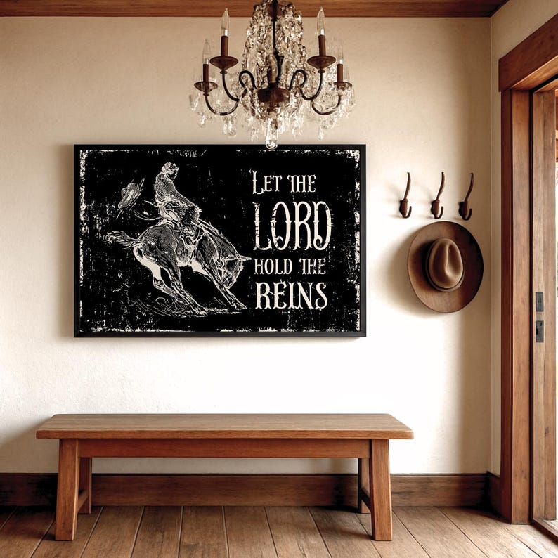 Christian Faith Scripture Print, Western Bible Verse Wall Art, Modern ...