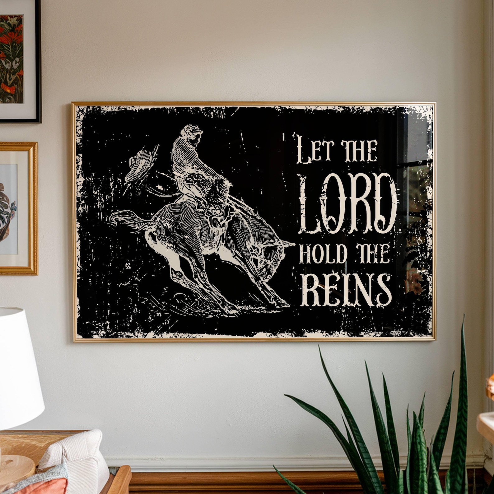 Christian Faith Scripture Print, Western Bible Verse Wall Art, Modern ...
