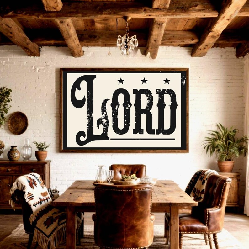 Lord Print, Christian Wall Art, Rustic Bible Verse Print, God ...