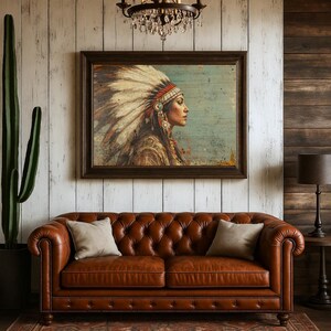 Western Decor, Rustic Tribal Art, Boho Home Decor, Vintage Indigenous ...
