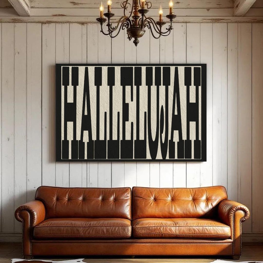 Hallelujah Scripture Print: Rustic Christian Farmhouse Wall Art - Etsy