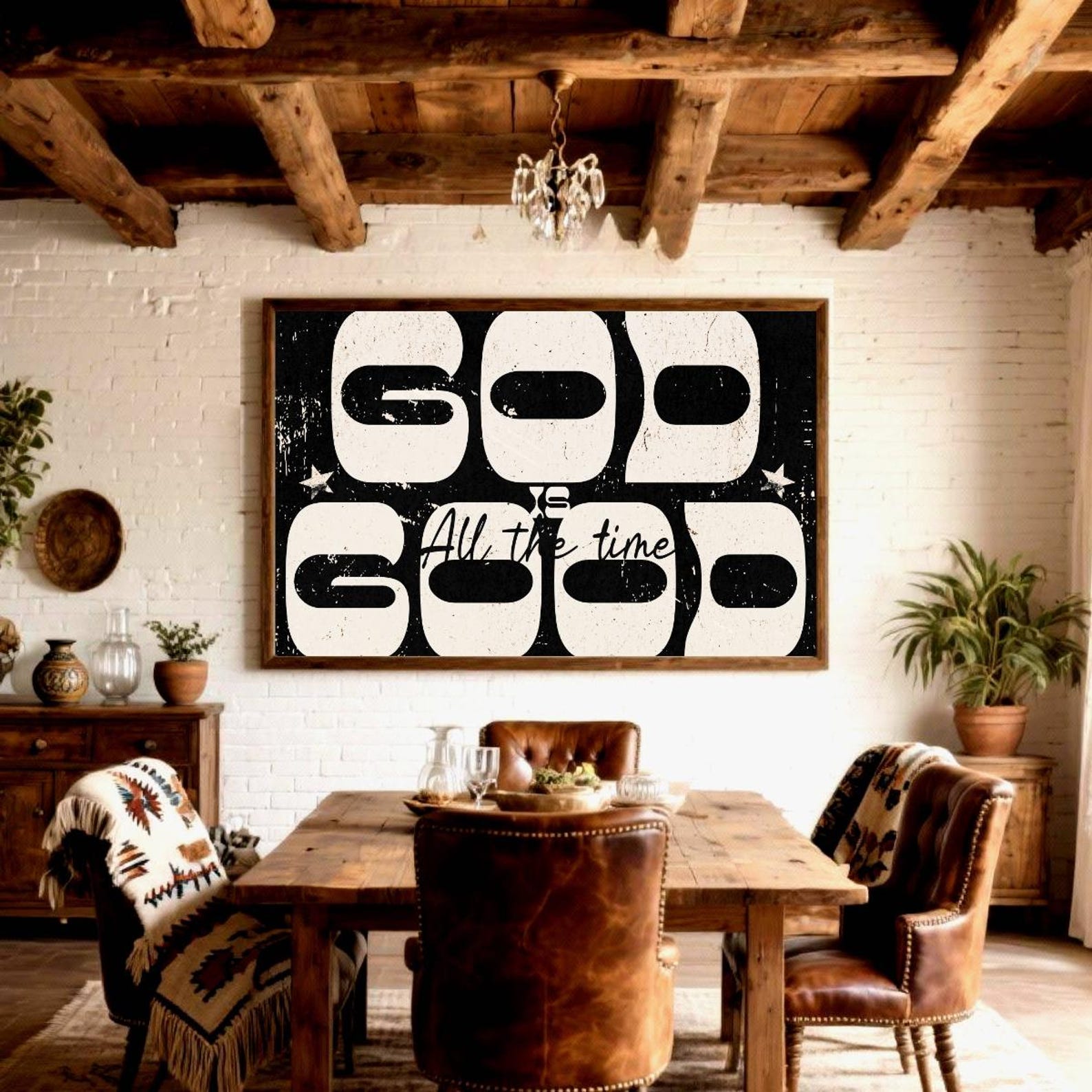 God is Good Print, Western Christian Artwork, Bible Verse Scripture ...