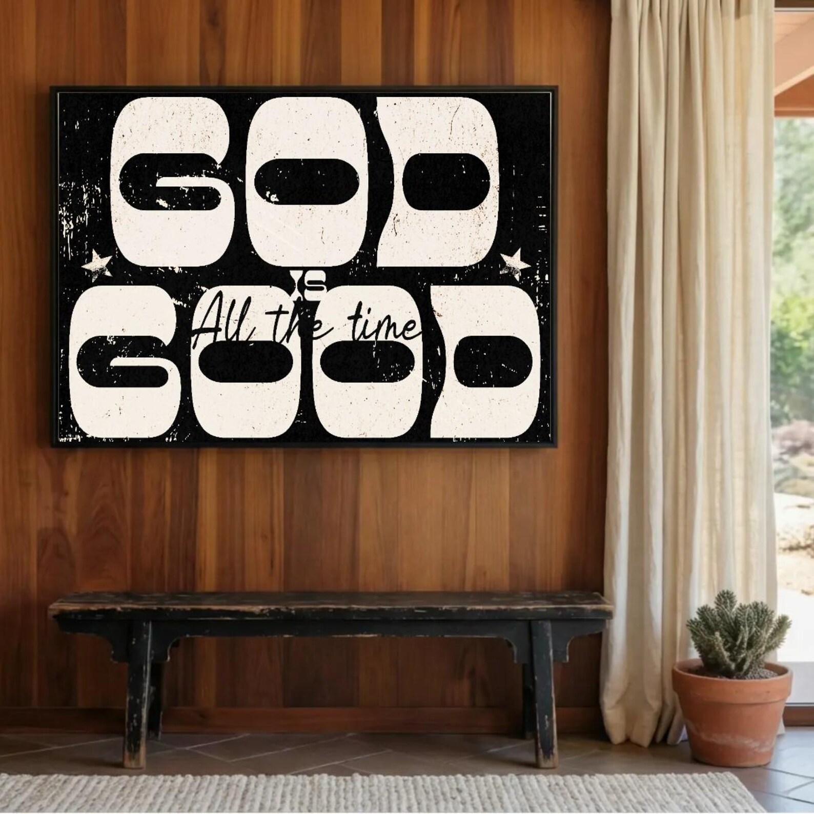 God is Good Print, Western Christian Artwork, Bible Verse Scripture ...
