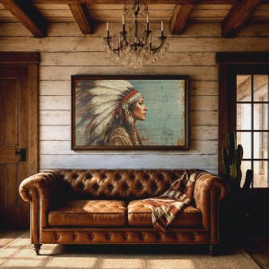Western Decor, Rustic Tribal Art, Boho Home Decor, Vintage Indigenous ...