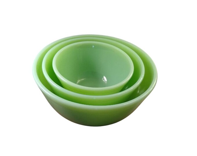 Modern Mosser Glass Jadeite Bowls (set of 3) - Etsy