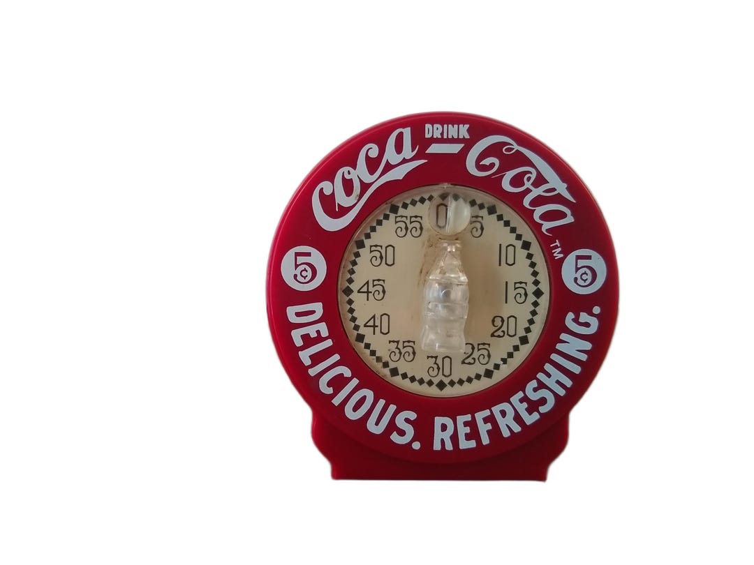 Vintage 1996 Coca-cola Red Retro Kitchen Timer - Etsy