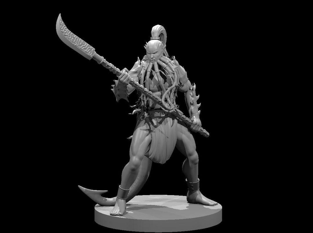 Bearded Devil Resin Miniature - Lesser Demon - 28mm Scale for D&D ...