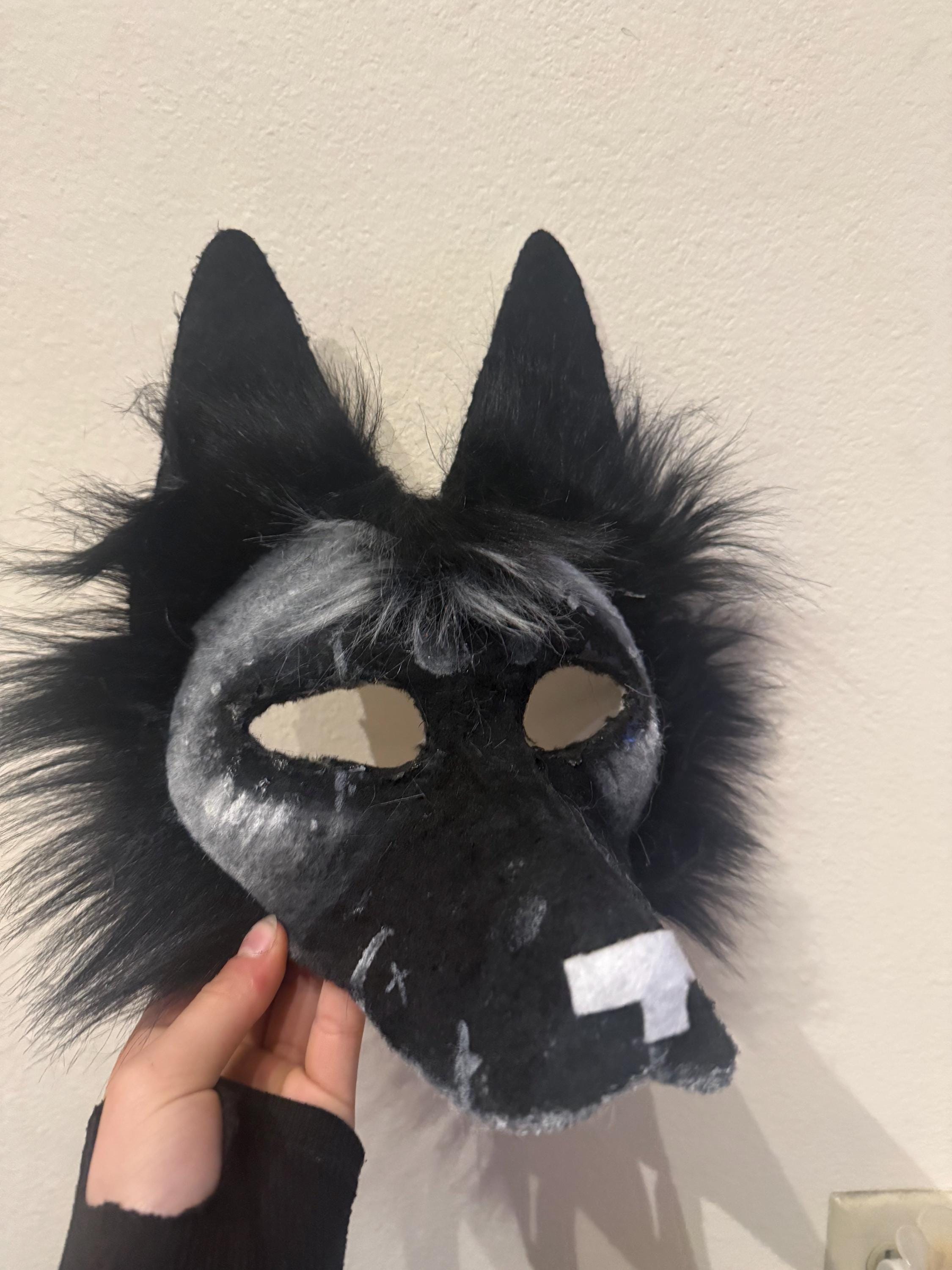 Silver Fox Mask/handmade/therian Mask/faux Fur - Etsy