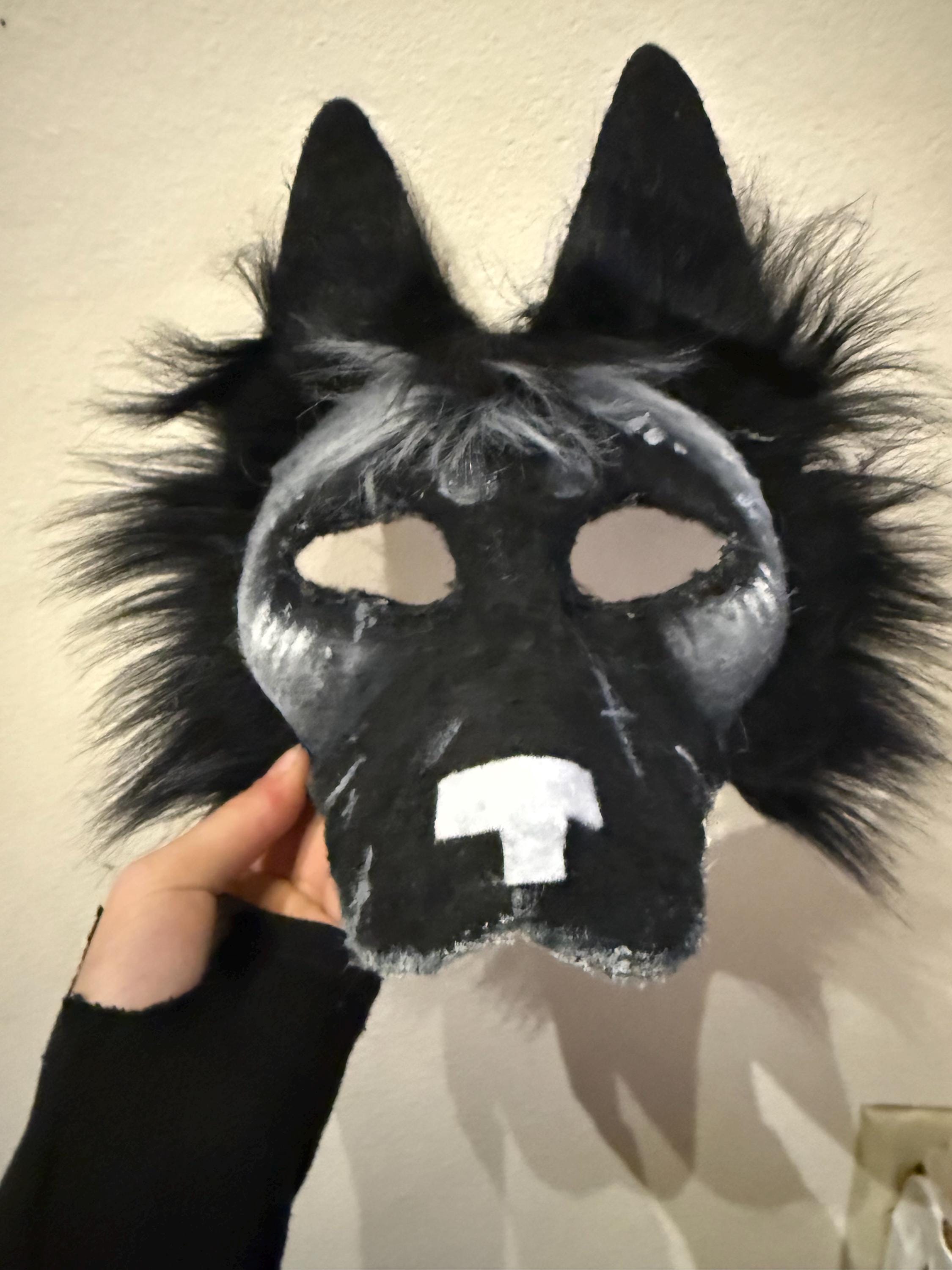 Silver Fox Mask/handmade/therian Mask/faux Fur - Etsy