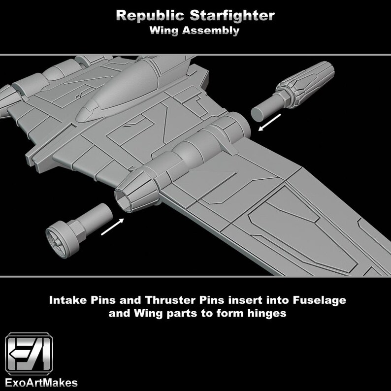 Republic Starfighter (3D Print File) - Etsy