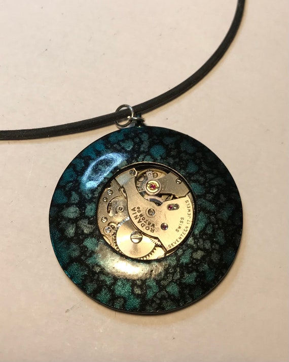 1980s Enameled Circle With a Vintage Jura Watch Comes With - Etsy