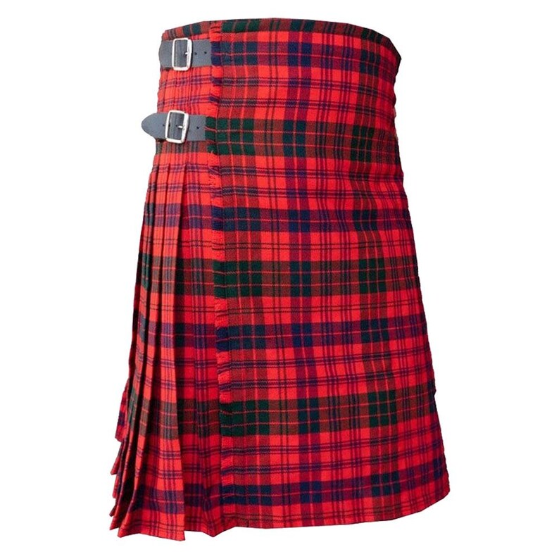 Scottish Traditional Red Ross 8 Yard Heavy Weight Tartan Kilt - Men's ...