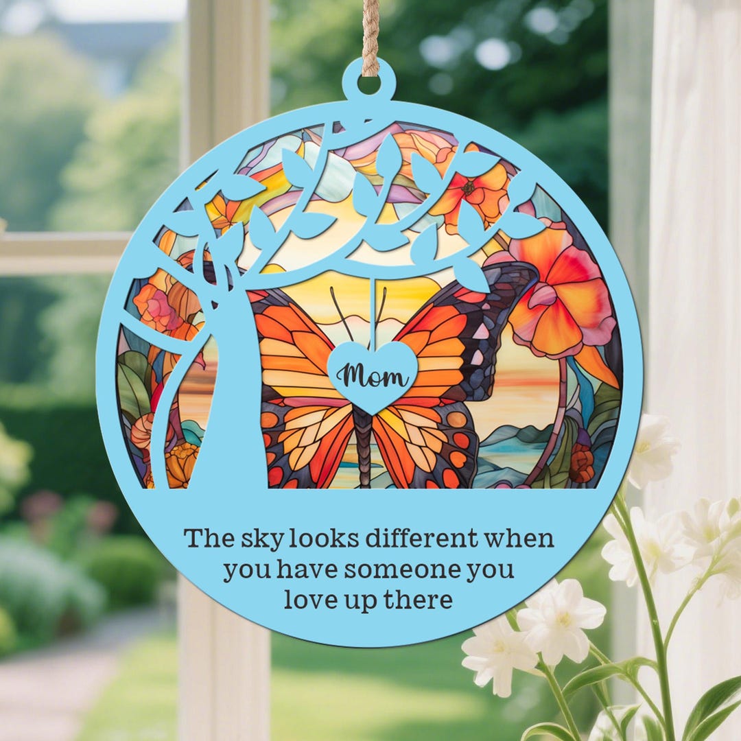 Custom Memorial Suncatcher,dad Mom Memorial Suncatcher,sympathy Gift ...