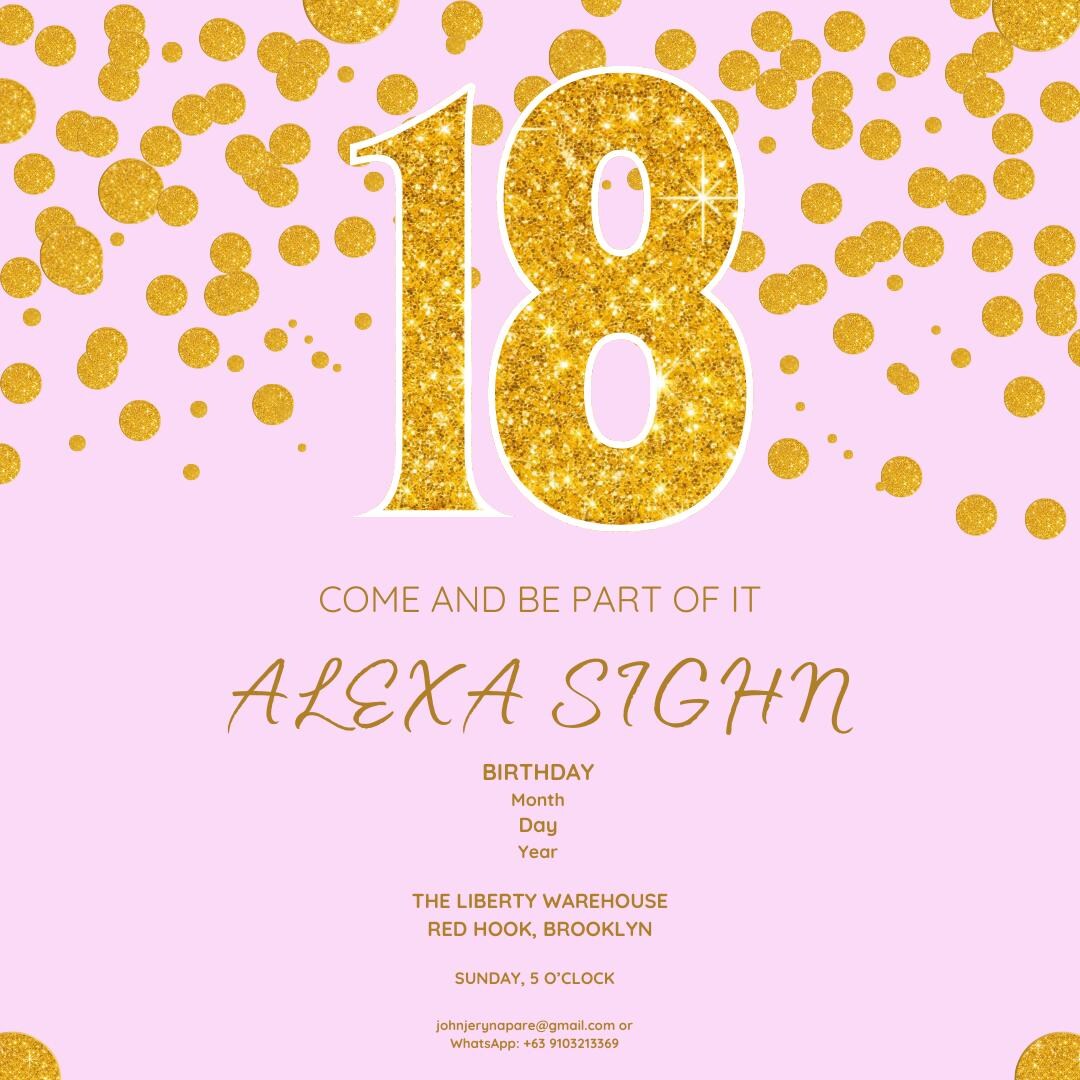 3pcs 18th Birthday Debut Invitation Cards editable and Printable - Etsy