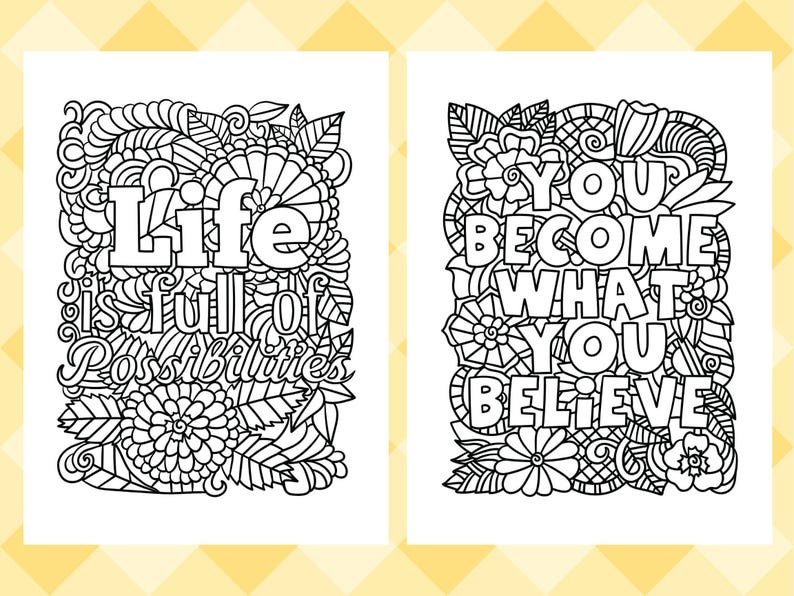 Mental Health Coloring Page, Motivational Quotes Color Page ...