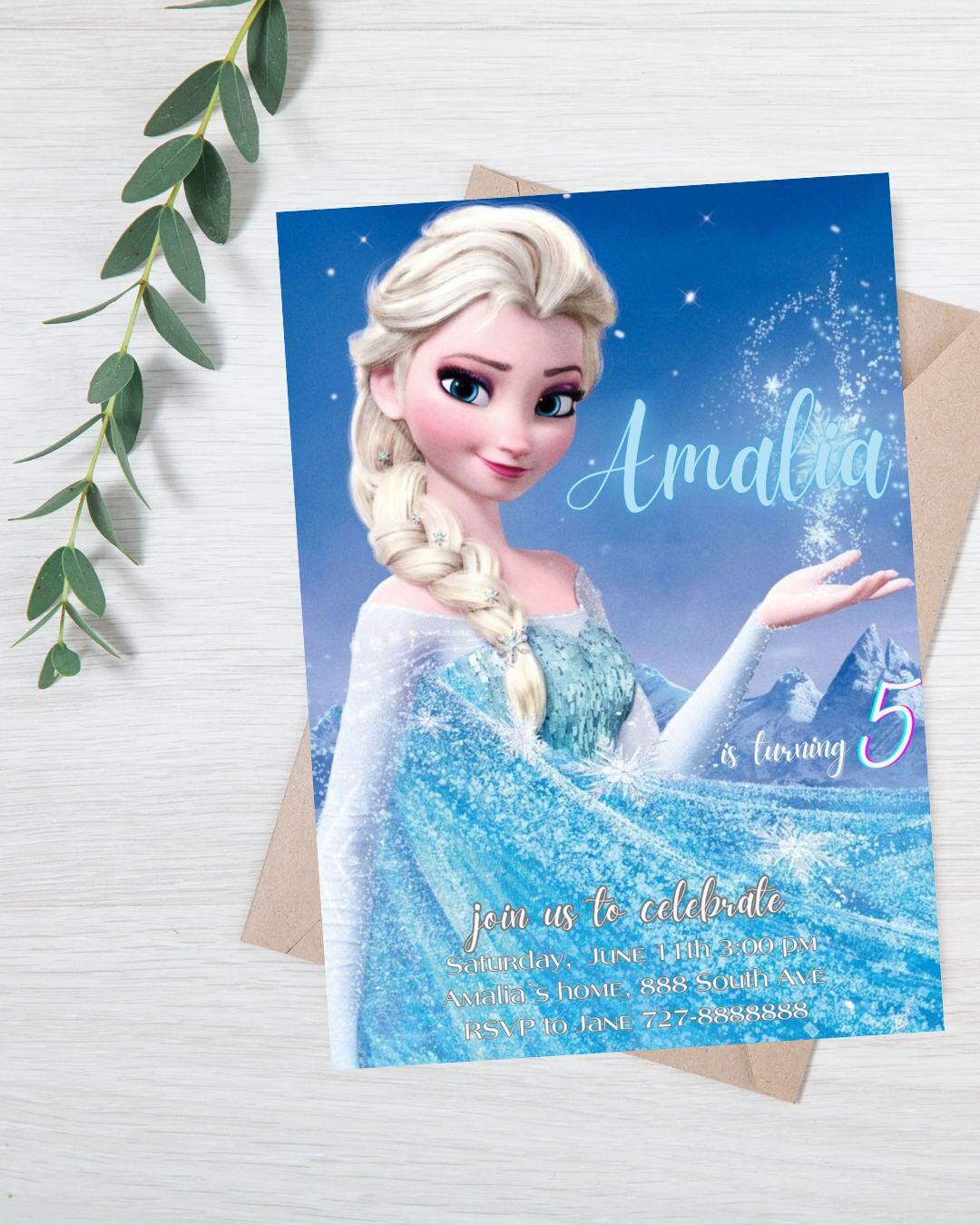 Ice Princess Birthday Invitation | Editable Winter Party Template ...