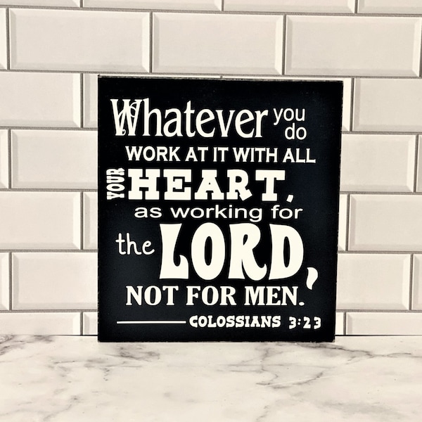 Colossians 3 23 - Etsy