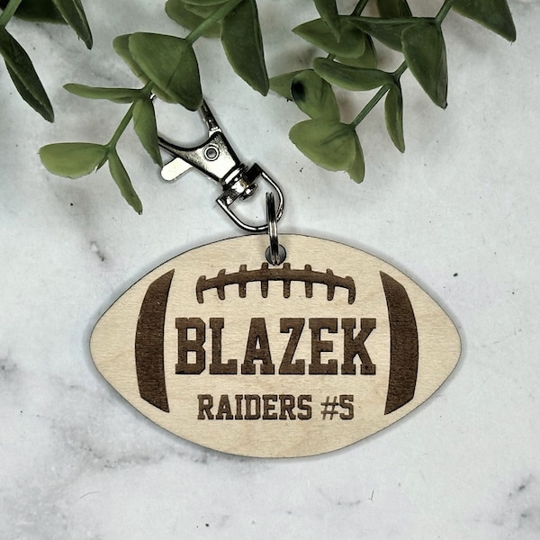 Football Keychain - Etsy