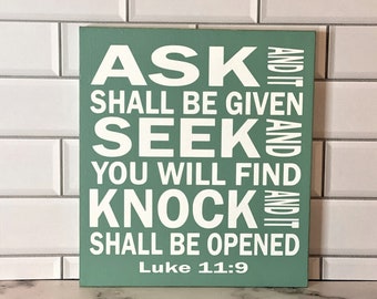 Luke 11 9 - Etsy