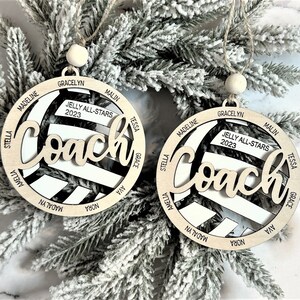 Personalized Volleyball Coach Christmas Ornament ~ Custom Ornament ...
