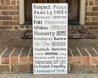 Core Values Sign - Etsy