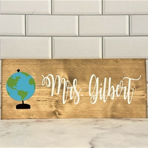 History Teacher Desk Name Plate ~ Social Studies Teacher Gift ...