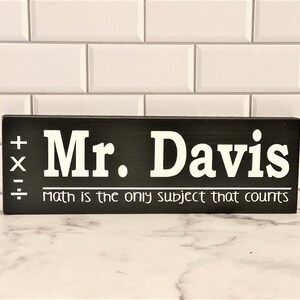 Math Teacher Gifts ~ Gift for Teacher ~ Math Counts Personalized ...