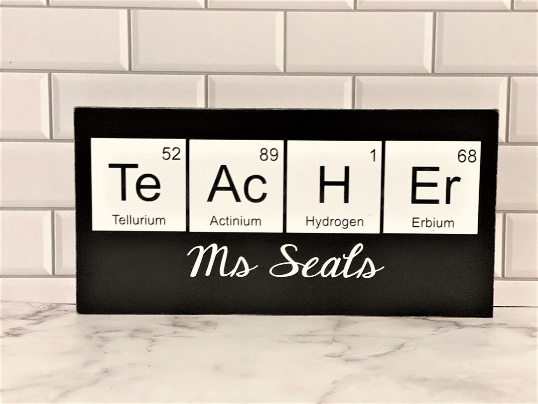Teacher Desk Name Plate Science Teacher Gift End of School - Etsy