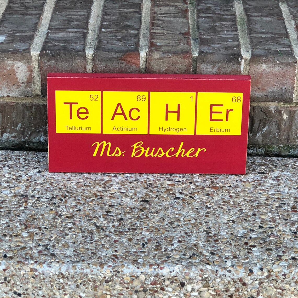 Teacher Desk Name Plate Science Teacher Gift Back To | Etsy