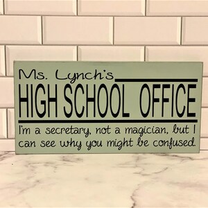 School Secretary Desk Name Plate Valentines Gift for Teacher ...