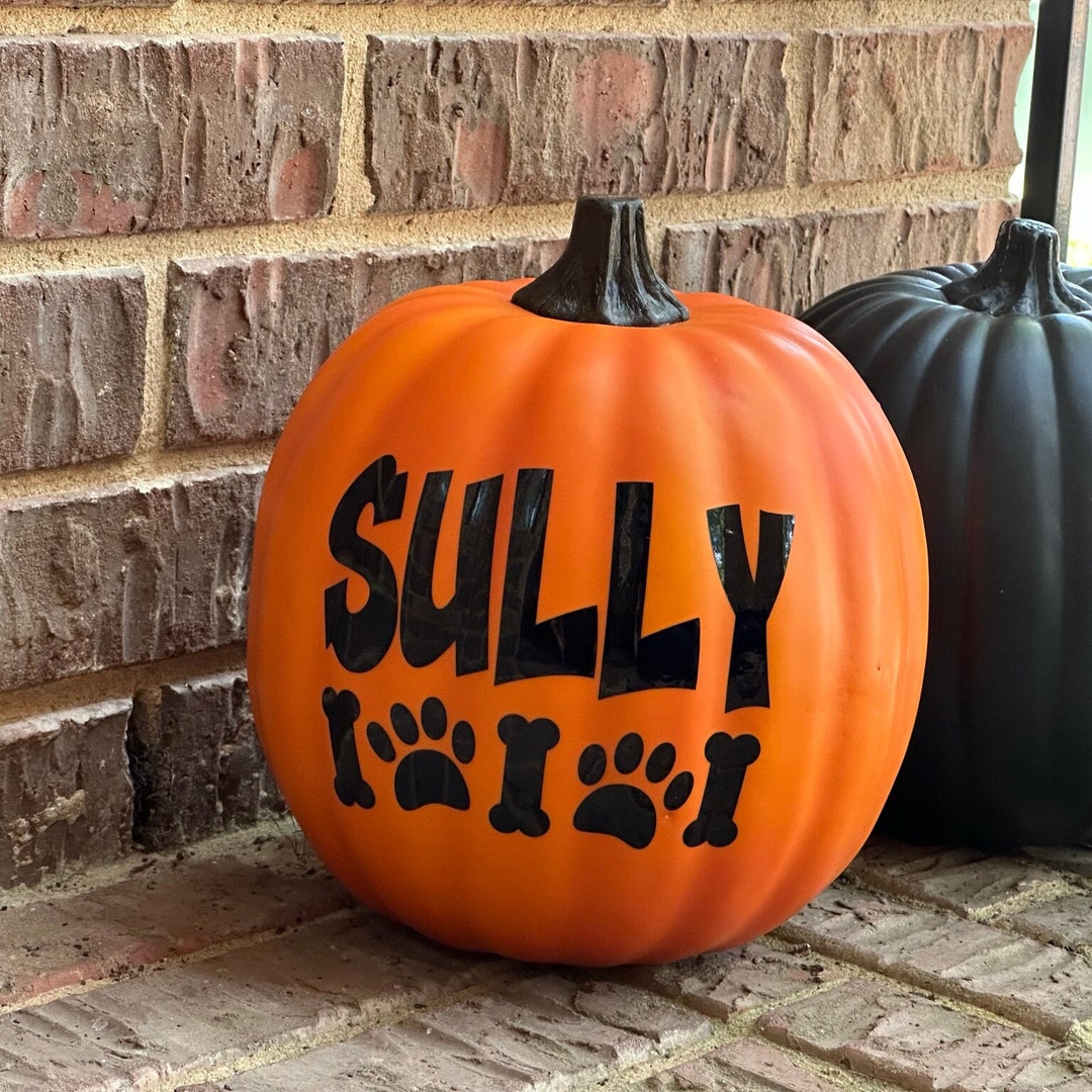 Personalized Pumpkin Pet Decals Pumpkin Stickers for Fall Décor ...
