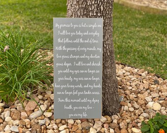 We Still Do and Always Will Wedding Vows Plaque Free Standing Wooden ...