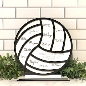 Custom Volleyball Coach Gift Award Plaque ~ Thank You Gift Volleyball ...