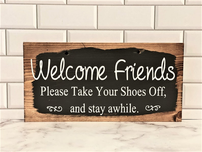 Custom Shoe Sign Please Remove Shoes Front Porch Sign for Shoes Basket ...