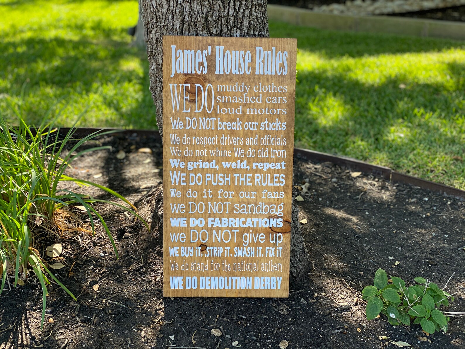 Demolition Derby House Rules Custom Wood Sign Derby Racing - Etsy