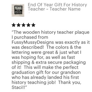 History Teacher Gifts Classroom Décor ~ Personalized Teacher Sign Gift ...