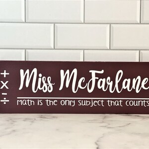 Math Teacher Gifts ~ Gift for Teacher ~ Math Counts Personalized ...