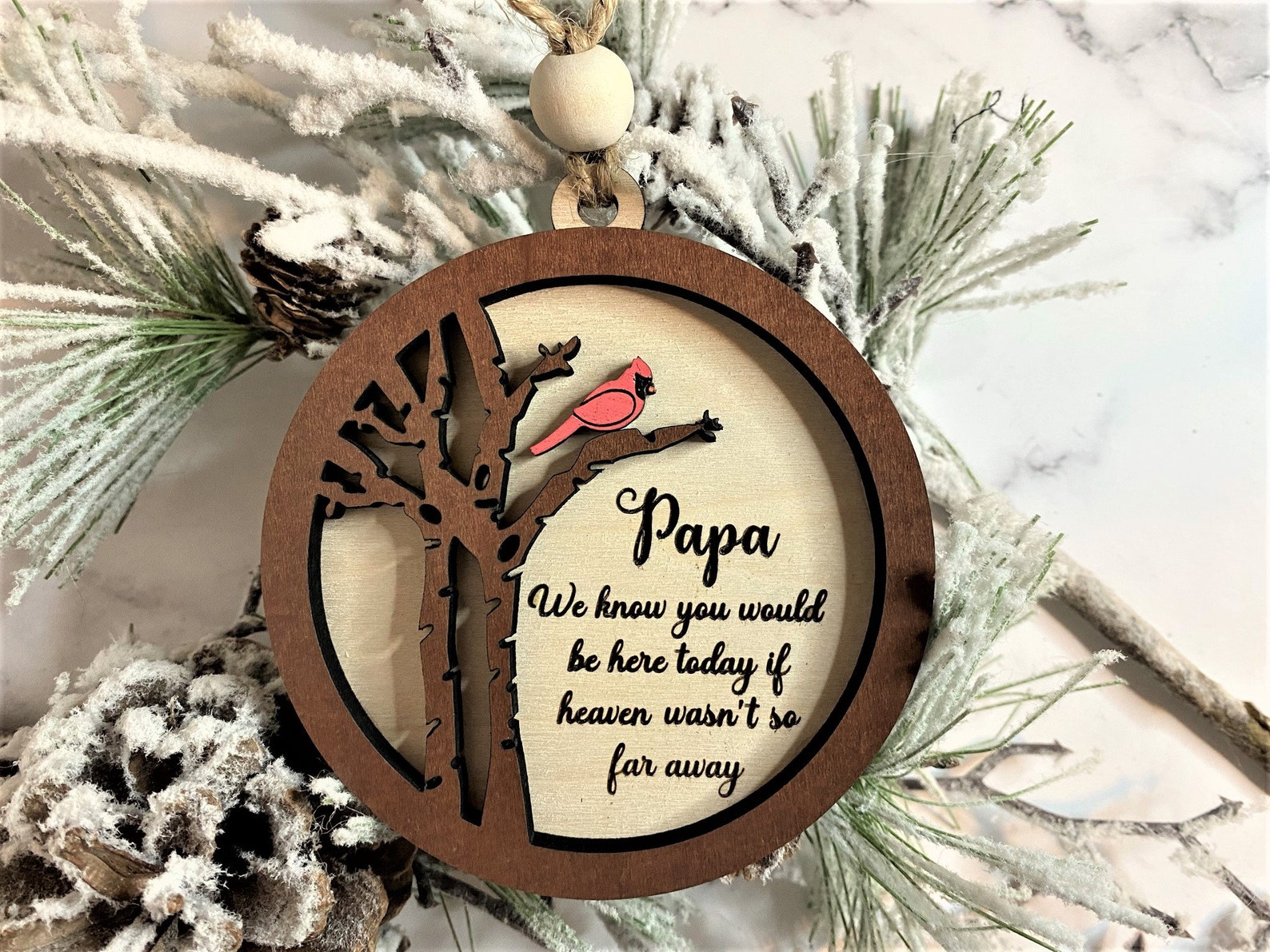 Cardinal Memorial Ornament Personalized Family Keepsake - Etsy