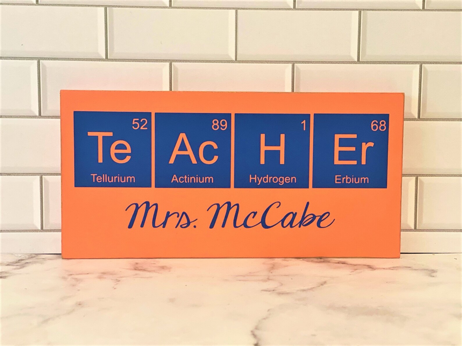 Teacher Desk Name Plate ~ Science Teacher Gift ~ Last Day of School ...