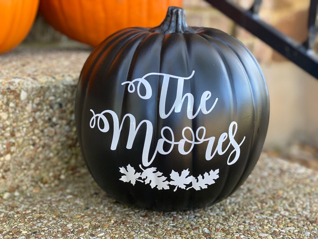 Personalized Fall Pumpkin Decal ~ Custom Name Decal Pumpkin Stickers ...