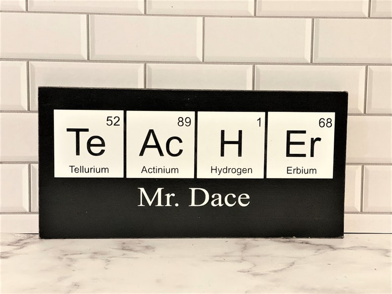 Teacher Desk Name Plate Science Teacher Gift Back to - Etsy