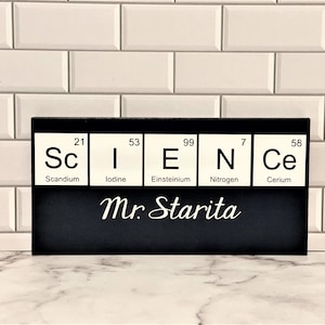 Science Teacher Gift ~ Teacher Desk Name Plate Periodic Table ~ Science ...