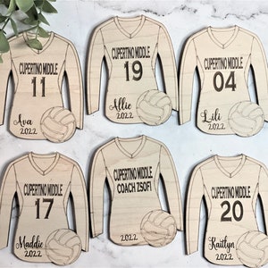 Volleyball Magnet With Name ~ Engraved Volleyball Player Gift ...