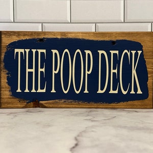 Beach House Décor Poop Deck Sign for Nautical Nursery Coastal Nursery ...