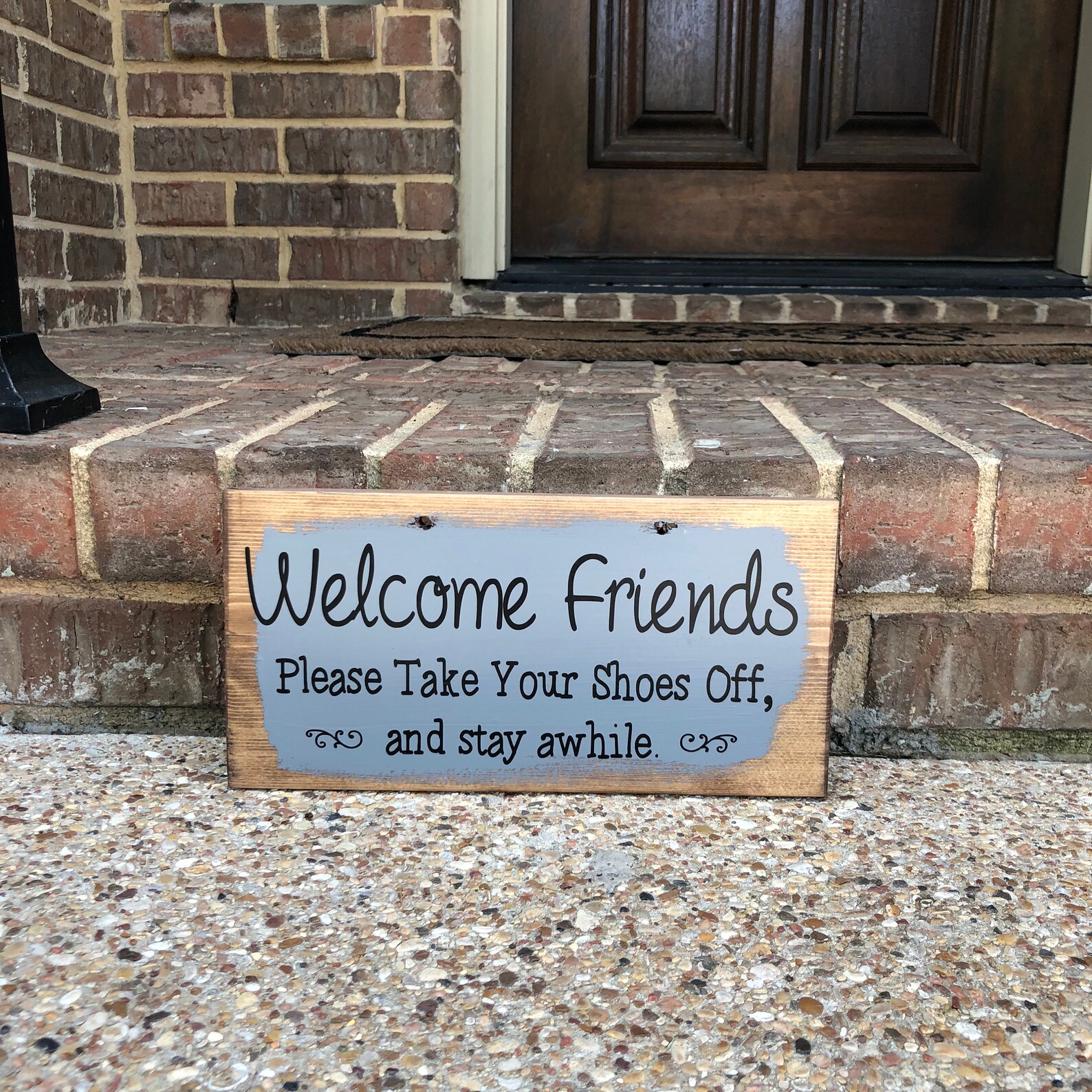 Custom Shoe Sign Please Remove Shoes Front Porch Sign for Shoes Basket ...