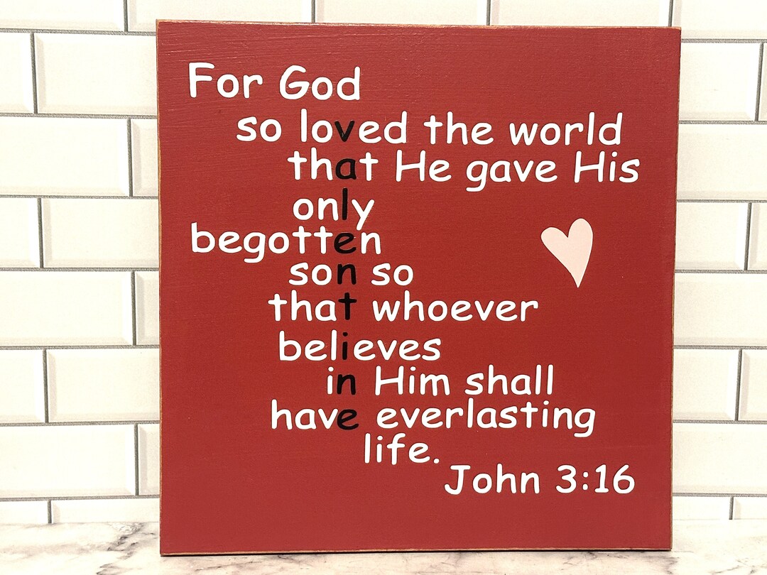 Valentine Sign ~valentine's Day Decor ~for God so Loved the World ...