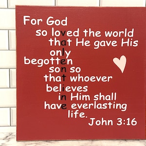 Valentine Sign ~valentine's Day Decor ~for God so Loved the World ...