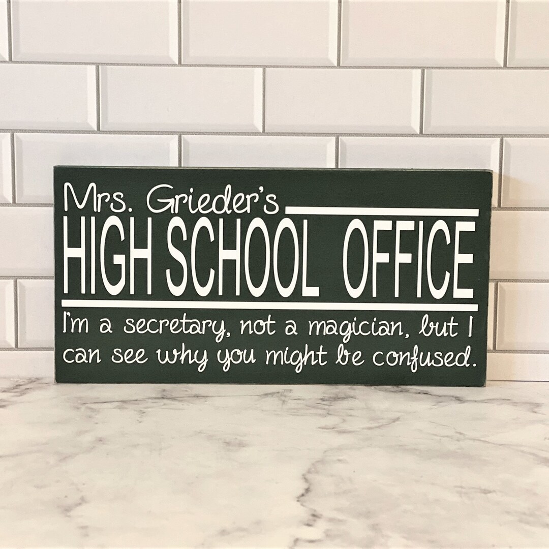 School Secretary Desk Name Plate Christmas Gift for Teacher - Etsy